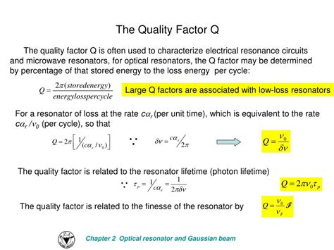 Ppt Chapter 2 Optical Resonator And Gaussian Beam Optics Powerpoint