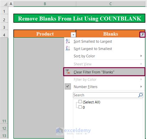 Excel Remove Blanks From List Catalog Library