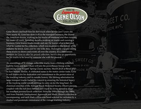 From The Legendary Gene Olson Collection Truck Catalog