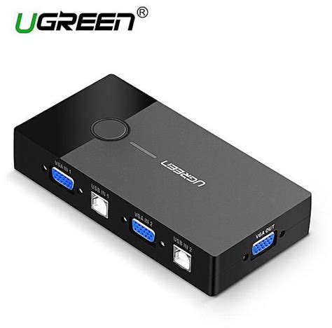Ugreen USB KVM Switch Box Port VGA Video Sharing Adapter IN OUT
