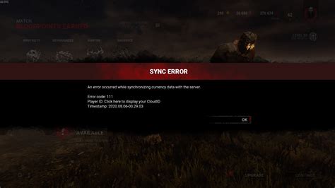 sync error code 111 — bhvr