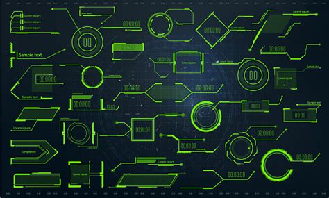 콜아웃 제목 배너 기술 디지털 인포 박스 Hud 템플릿 미래 지향적 콜아웃 템플릿 디지털 라인 텍스트 프레임 박스 콜아웃 라벨 세트 스톡 벡터 테크놀로지에 대한 스톡 벡터