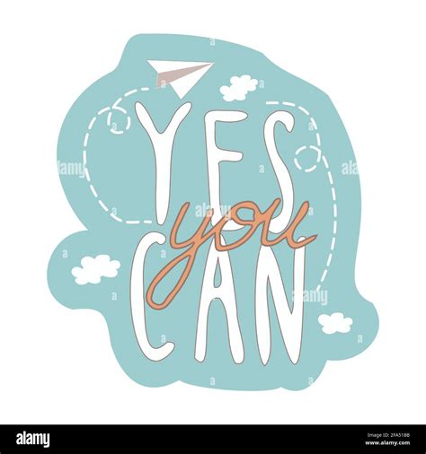 Yes You Can Motivational Quote Motivational Print In Retro Style