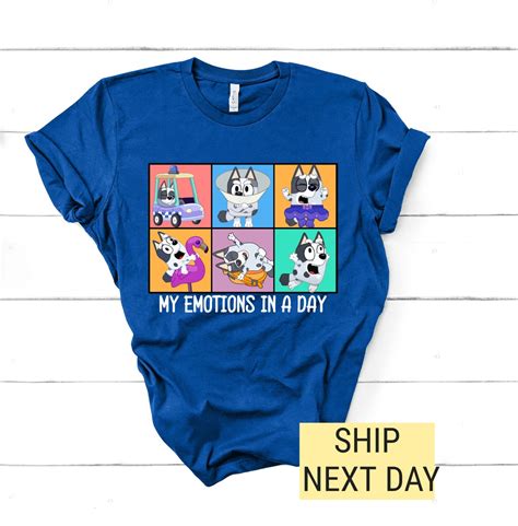 My Emotions In A Day Muffin Bluey Shirt Muffin Emotions Shirt Bluey