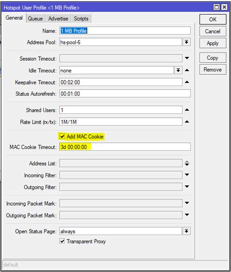 Mikrotik Hotspot Login By Mac Cookie Configuration System Zone