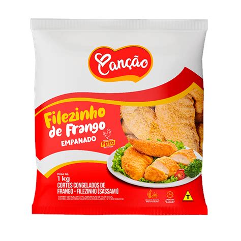 Filezinho de Frango Empanado Canção kg Pct MegaG Alimentos