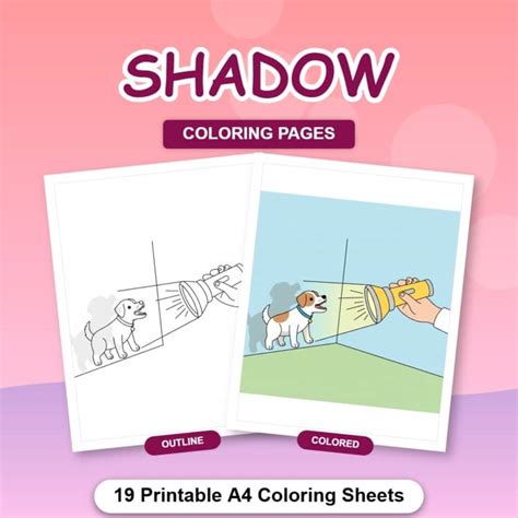 Shadow Coloring Pages Book Coloring Sheets By Happyhands Coloring