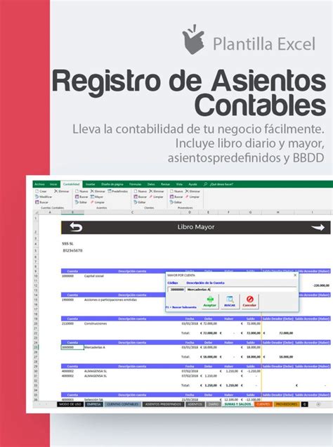 Plantilla Registro De Asientos Contables Registro De Asientos Contables