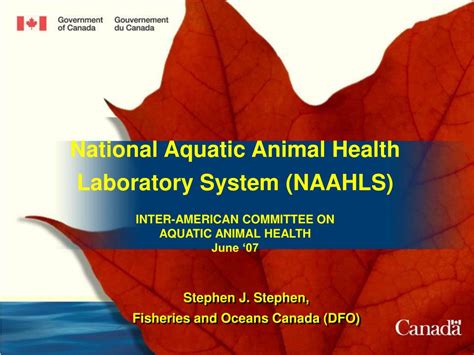 Ppt National Aquatic Animal Health Laboratory System Naahls Inter