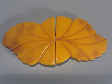 Vintage Butterscotch Bakelite Belt Buckle 2 Piece Etsy