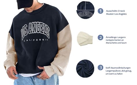 Tomwell Herren Kapuzenpullover Vintage Hoodie Druck Langarm Pullover