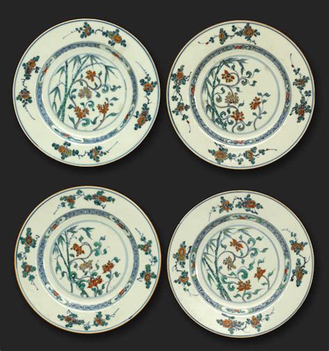 Bonhams Two Polychrome Enameled Porcelain Bowls