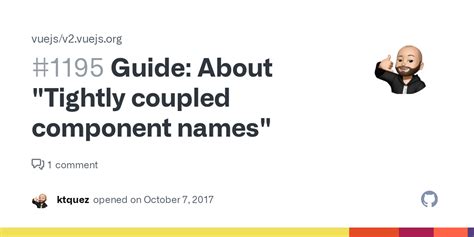 Guide About Tightly Coupled Component Names Issue 1195 Vuejs V2 Vuejs Org GitHub