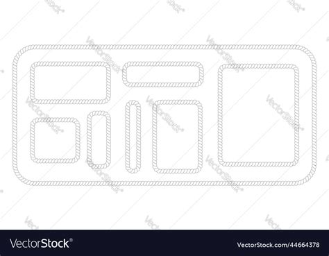 Set Of Rectangle Rope Frames For Photo In Retro Vector Image
