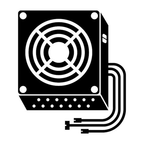 Premium Vector Computer Power Supply Iconlogo Illustration Design