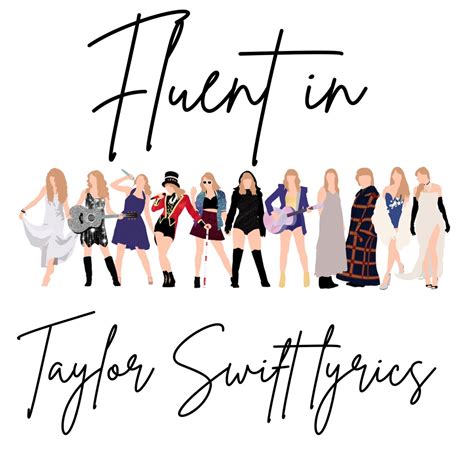 fluent in taylor swift lyrics etsy