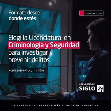 Licenciatura En Criminología Y Seguridad Universidad Siglo 21 En San Juan