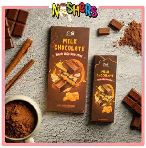 Noshers Figo Vietnamese Cheese Sponge Cake Milk Chocolate Candy 20g 50g Figo Chocolatier Figo