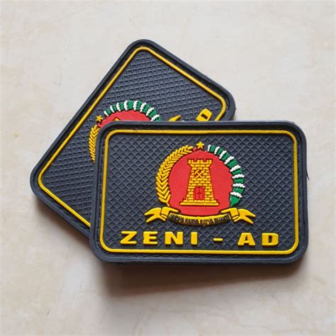 Jual Patch Rubber Logo Zeni Ad Tni Ad Tempelan Emblem Karet Velcro