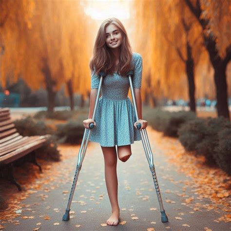 Amputee Girl On Crutches With Dress By Vsykora On Deviantart