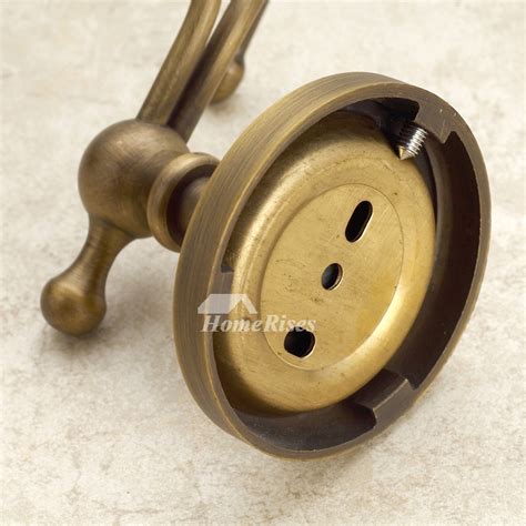 Vintage Wall Mount Golden Antique Brass Robe Hooks