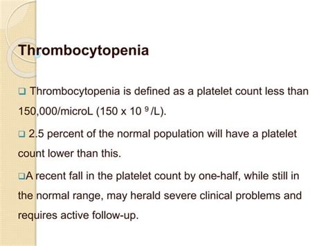 An Approach To A Patient With Thrombocytopenia