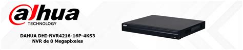 DAHUA DHI NVR4216 16P 4KS3 NVR De 8 Megapixeles 4k 16 Cana