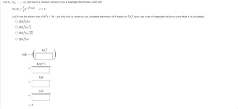 Solved Let X1 X2 Xn Represent A Random Sample From A Chegg