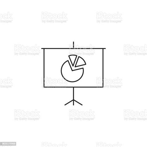 프레 젠 테이 션 광고 판 표시 아이콘입니다 다이어그램 및 기호입니다 흰색 배경에 그래픽 요소입니다 깨끗 한 평면 프레 젠 테이 션 아이콘 컬러 벡터 0명에 대한 스톡 벡터