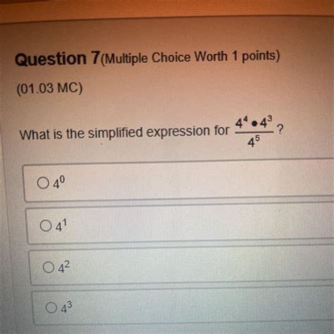 Question Multiple Choice Worth Points Mc What Is The