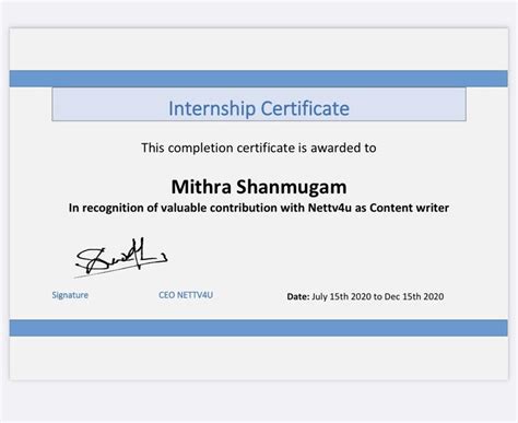 Mithra S On Linkedin Internship Contentwriters