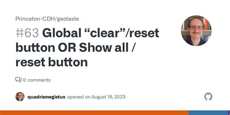 Global “clear”reset Button Or Show All Reset Button · Issue 63