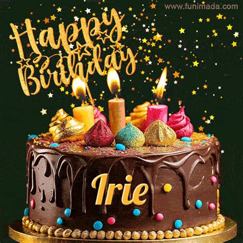 Birthday Animation For Irie With Chocolate B Day Cake Download On