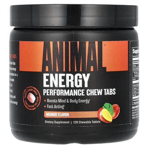 Animal Energy Performance Chew Tabs Mango 120 Chewable Tablets