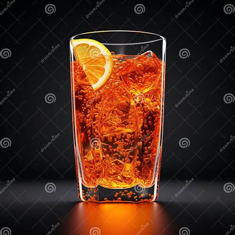 Realistic Chiaroscuro Orange Drink Pint Glass With Super Detailed 3d