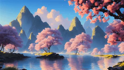 Cherry Blossom Tree Wallpaper 1920x1080 Animation Black And White
