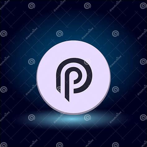 Vector Flat Pyth Network Pyth Token Symbol On Blue Background Editorial Photography