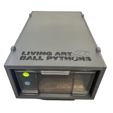 Black 12 Litre Ball Python Set Up Kit Living Art Ball Pythons