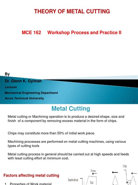 Theory Of Metal Cutting Pdf Pdf Machining Wear