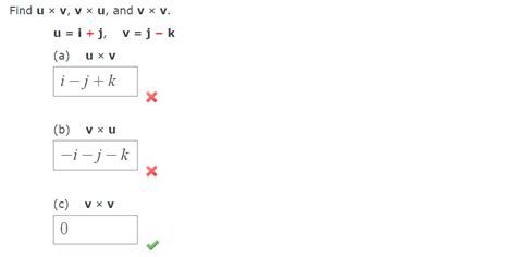 Solved Find Uv Vu And Vv U I J V Jk A Uv B Vu C Chegg