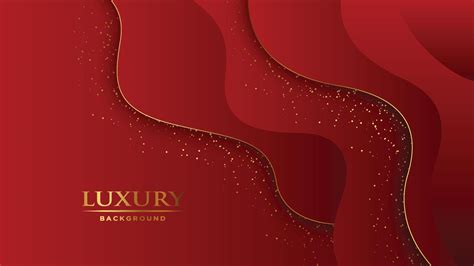 Abstract Red Luxury Background With Golden Line Luxury Red Background Vector 15396028 Vector