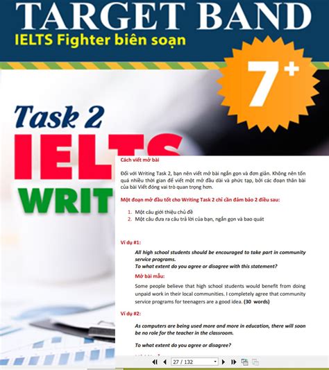 Download Bộ IELTS Writing target Task và task IELTS Fighter biên soạn