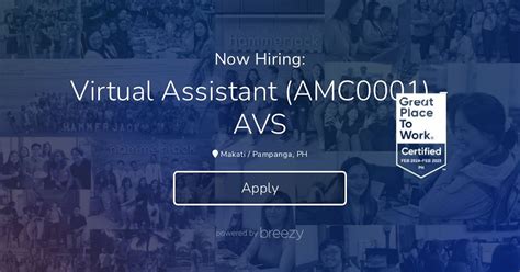 Virtual Assistant Amc0001 Avs At Hammerjack