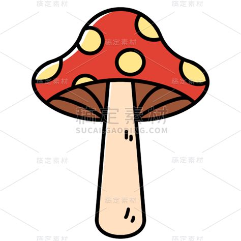 蘑菇简笔画图片 高清蘑菇简笔画素材下载 蘑菇简笔画素材大全 稿定设计