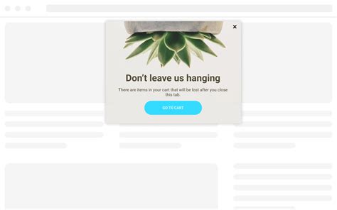 Reduce Cart Abandonment Dont Leave Us Hanging Popup Template