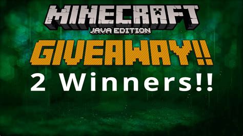 Minecraft Java Giveaway Results - 2 Winners! - YouTube