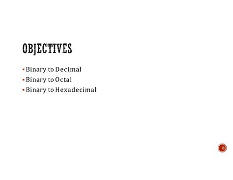 SOLUTION Binary To Decimal Octal And Hexadecimal Convertion Studypool
