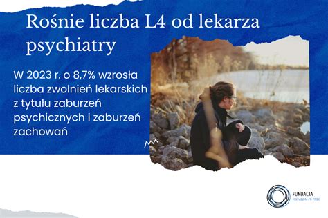 Rośnie liczba zwolnień lekarskich od lekarza psychiatry Fundacja Nie