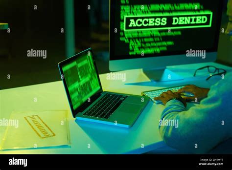 Your Secret Files Arent Safe From Me Shot Of An Unrecognizable Hacker