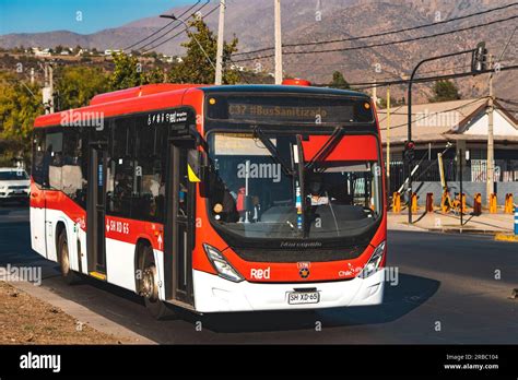 Santiago Chile March 24 2023 A Public Transport Transantiago Or